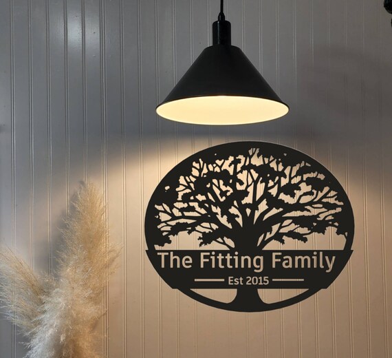 Tree of Life Custom Sign Metal Sign Wall Decor Tree of | Etsy