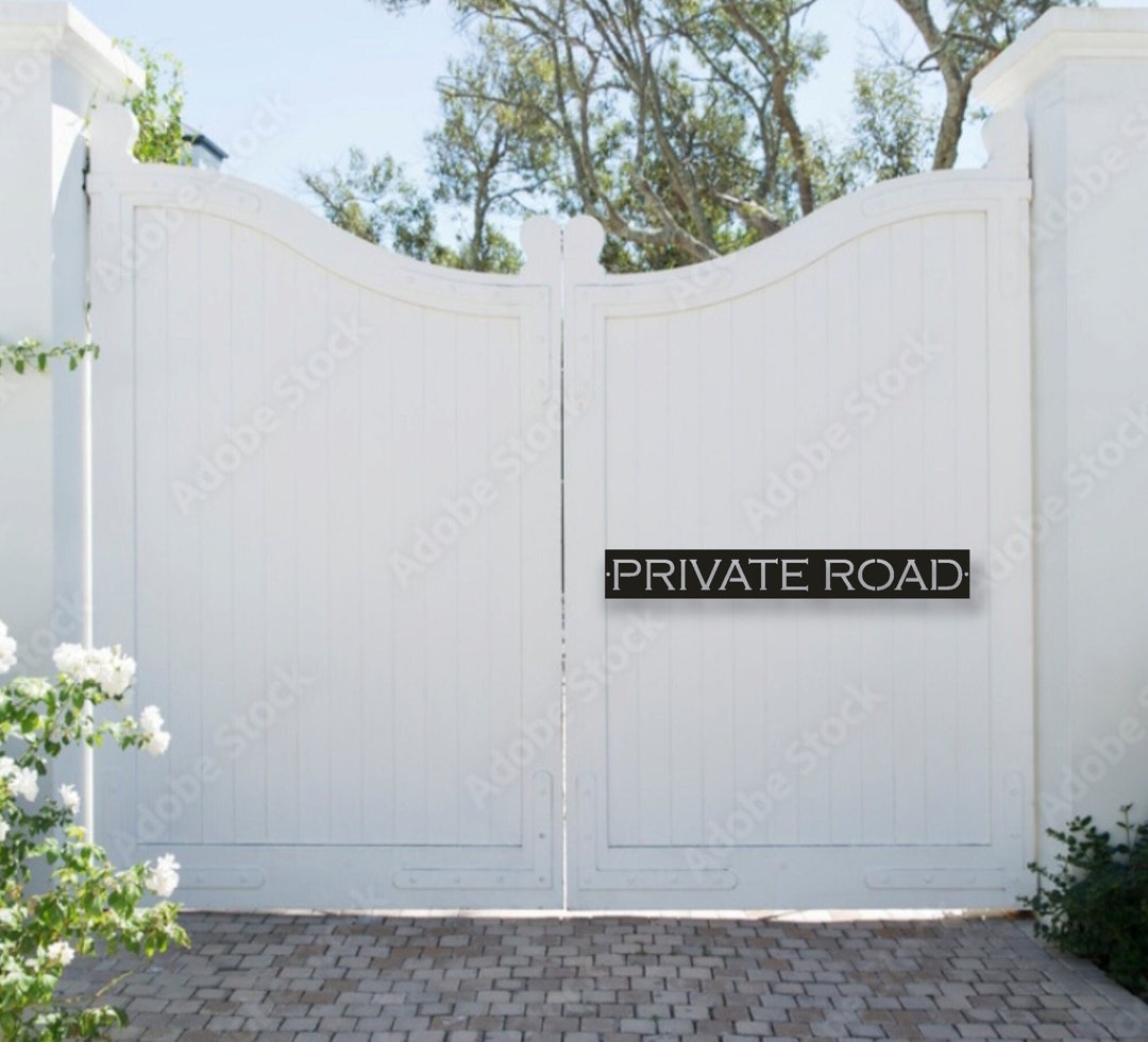 Modern Style Private Road Sign | Metal Sign | Outdoor Sign - Etsy