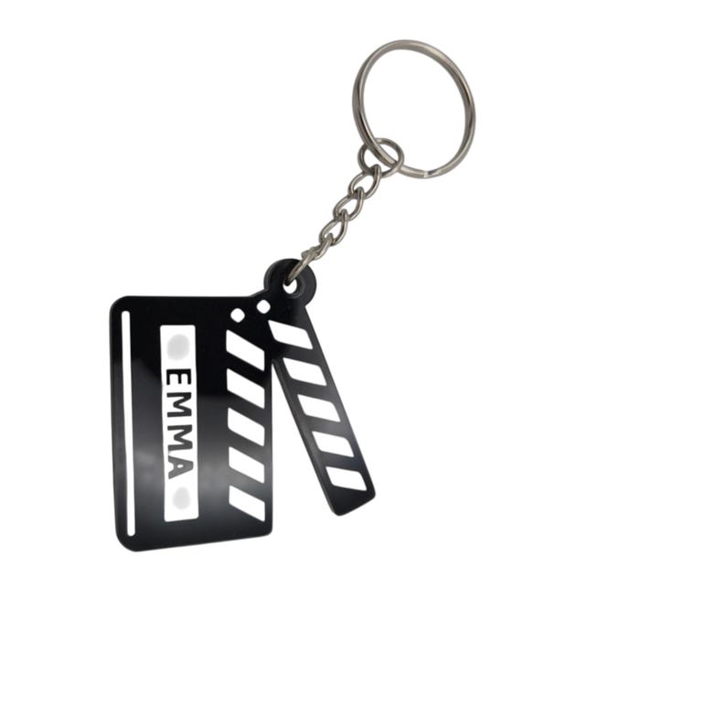 Clapperboard Keyring – Personalised Movie Gift for Film Lover, Director ...