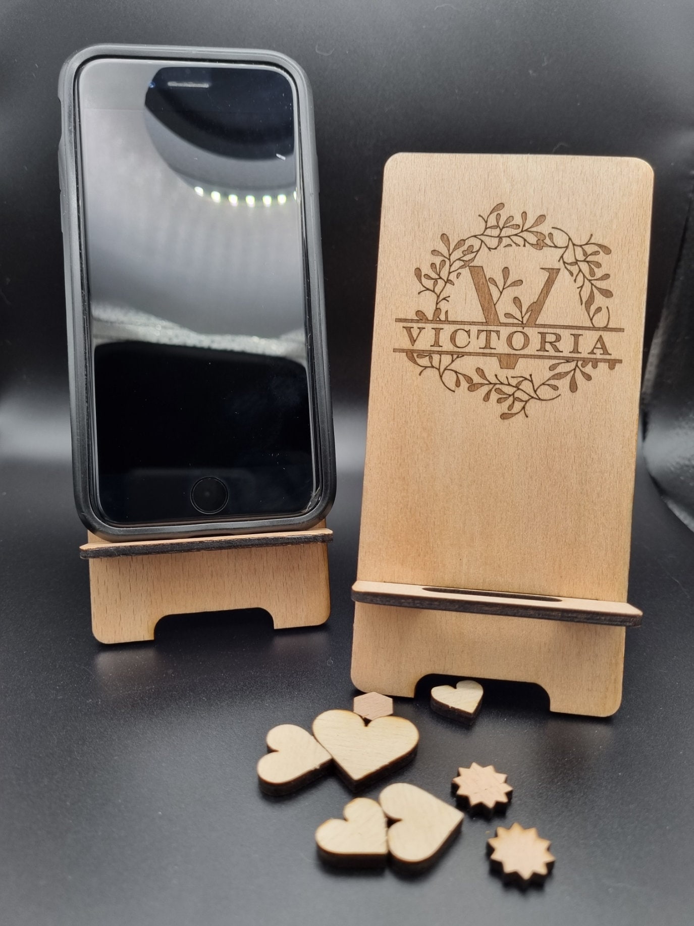 Personalized Phone Stand, Personalised Phone Stand, Wood Phone Stand ...