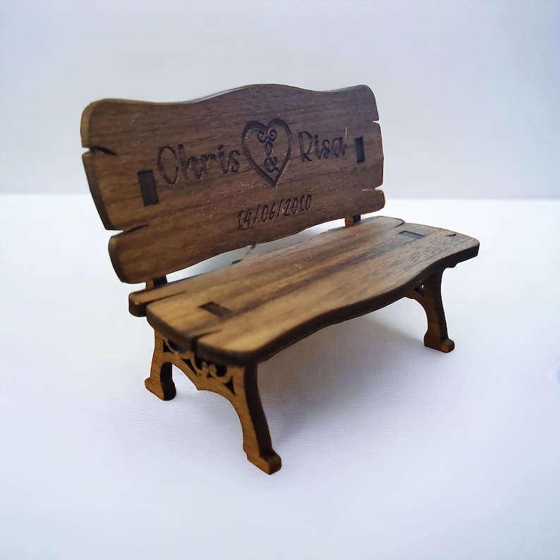 Personalised Love Bench Anniversary Gift, Couples Bench Gifts for ...