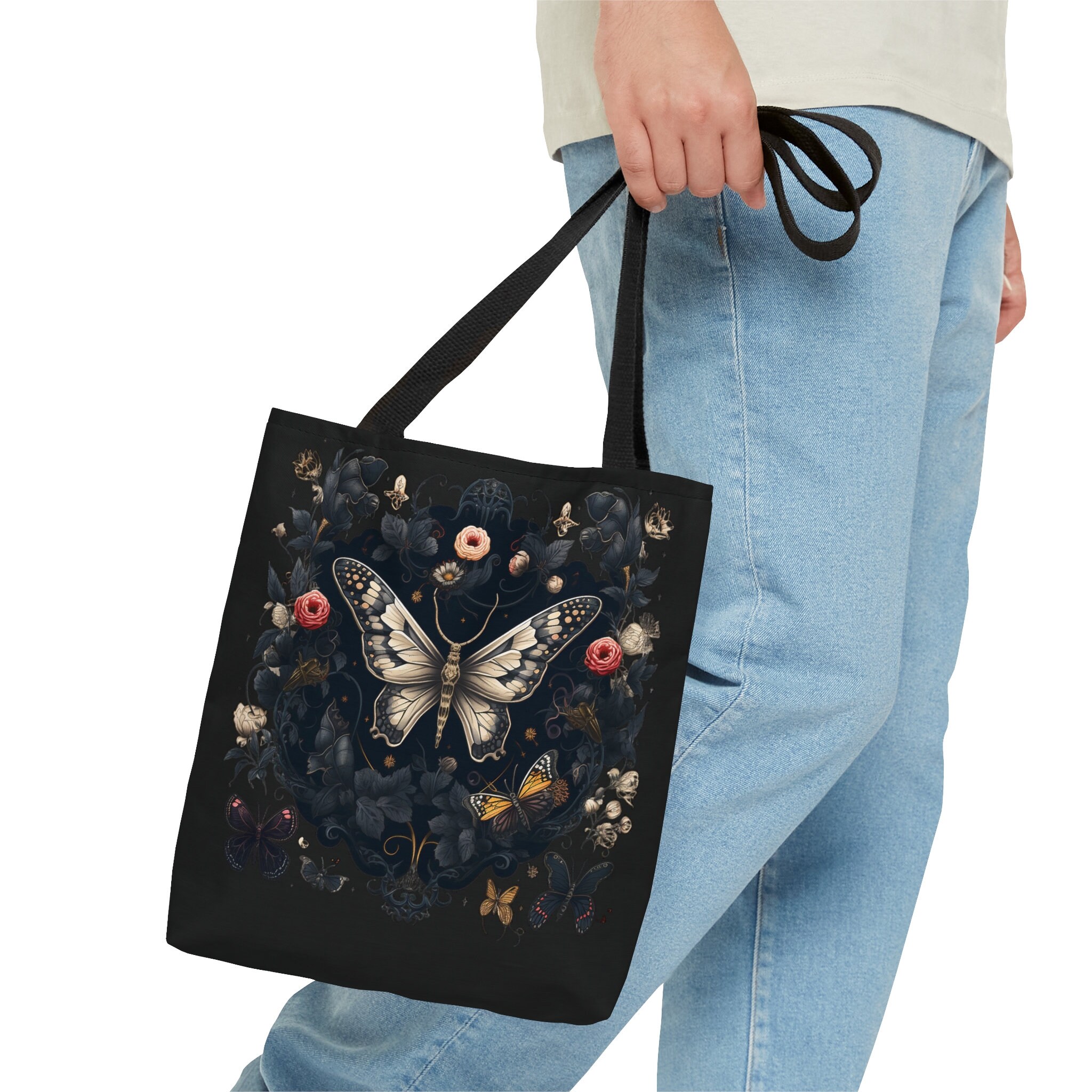 Gothic Butterfly Tote | Whimsigoth Bag, Dark Academia Style, Art Deco ...