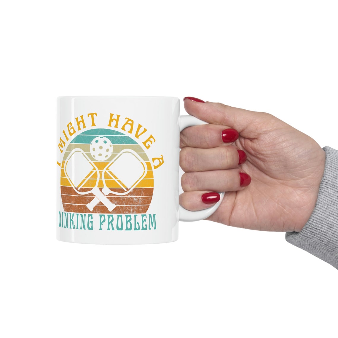 Dinking Problem Retro Pickleball Mug | Pickleball Coffee Mug, Sports ...