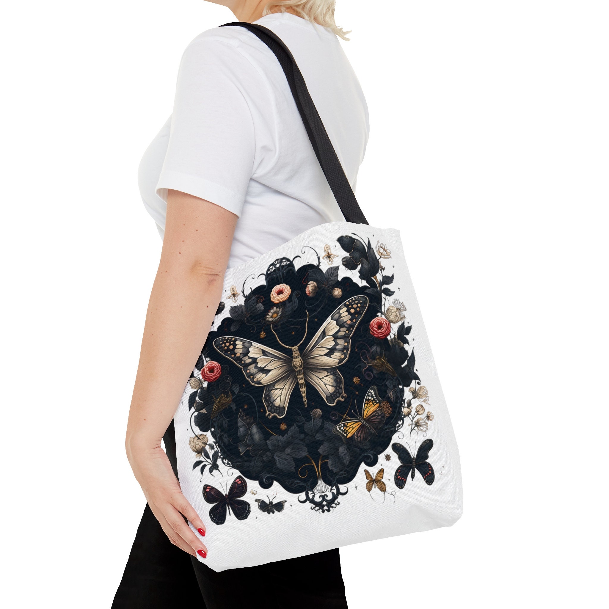 Gothic Butterfly Tote Whimsigoth Bag Dark Academia Style - Etsy