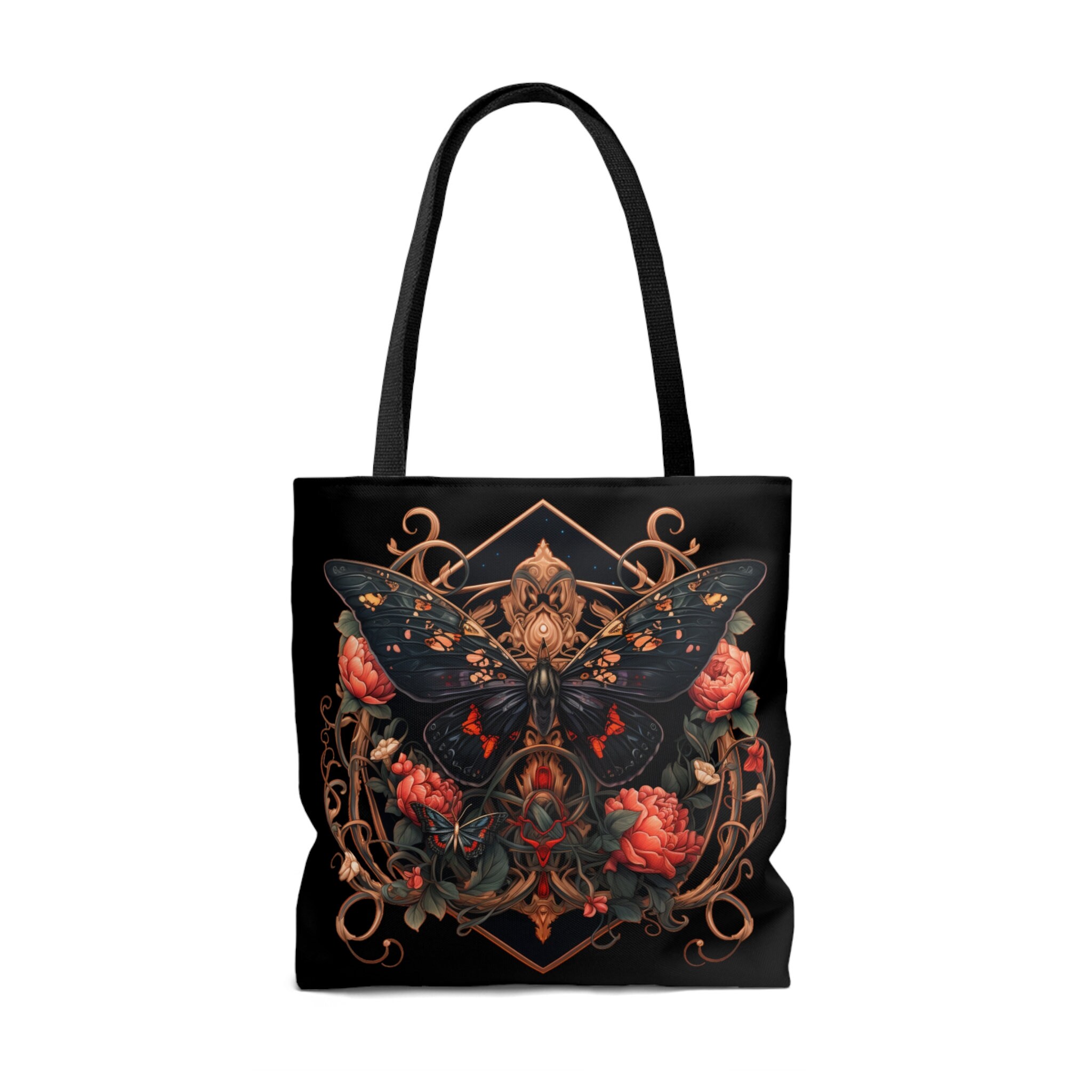 Dark Academia Butterfly Tote Bag | Whimsigoth Tote, Art Deco Butterfly ...