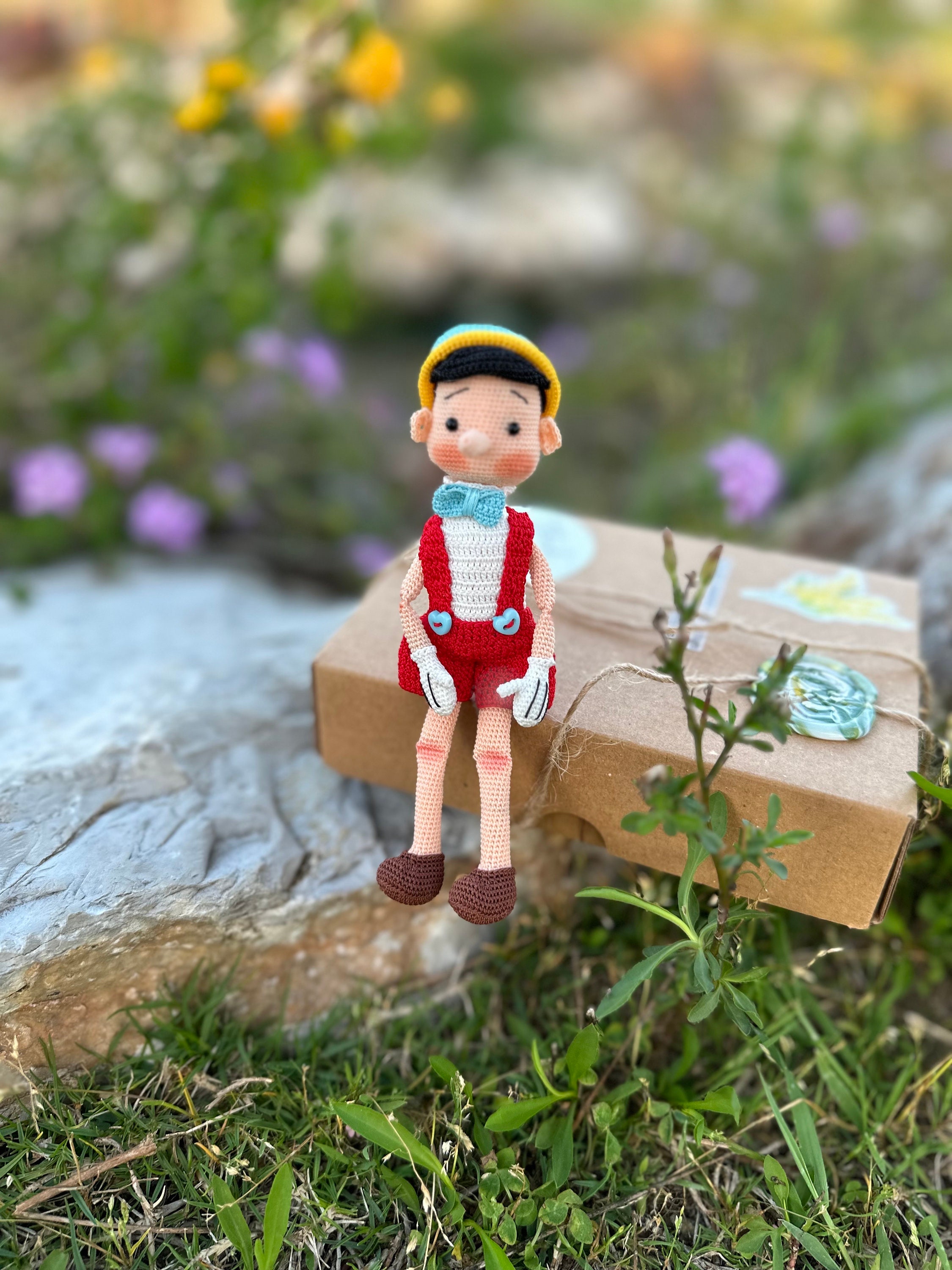 Crochet Miniature Pinocchio, Amigurumi Pinocchio, Character Doll, Art ...