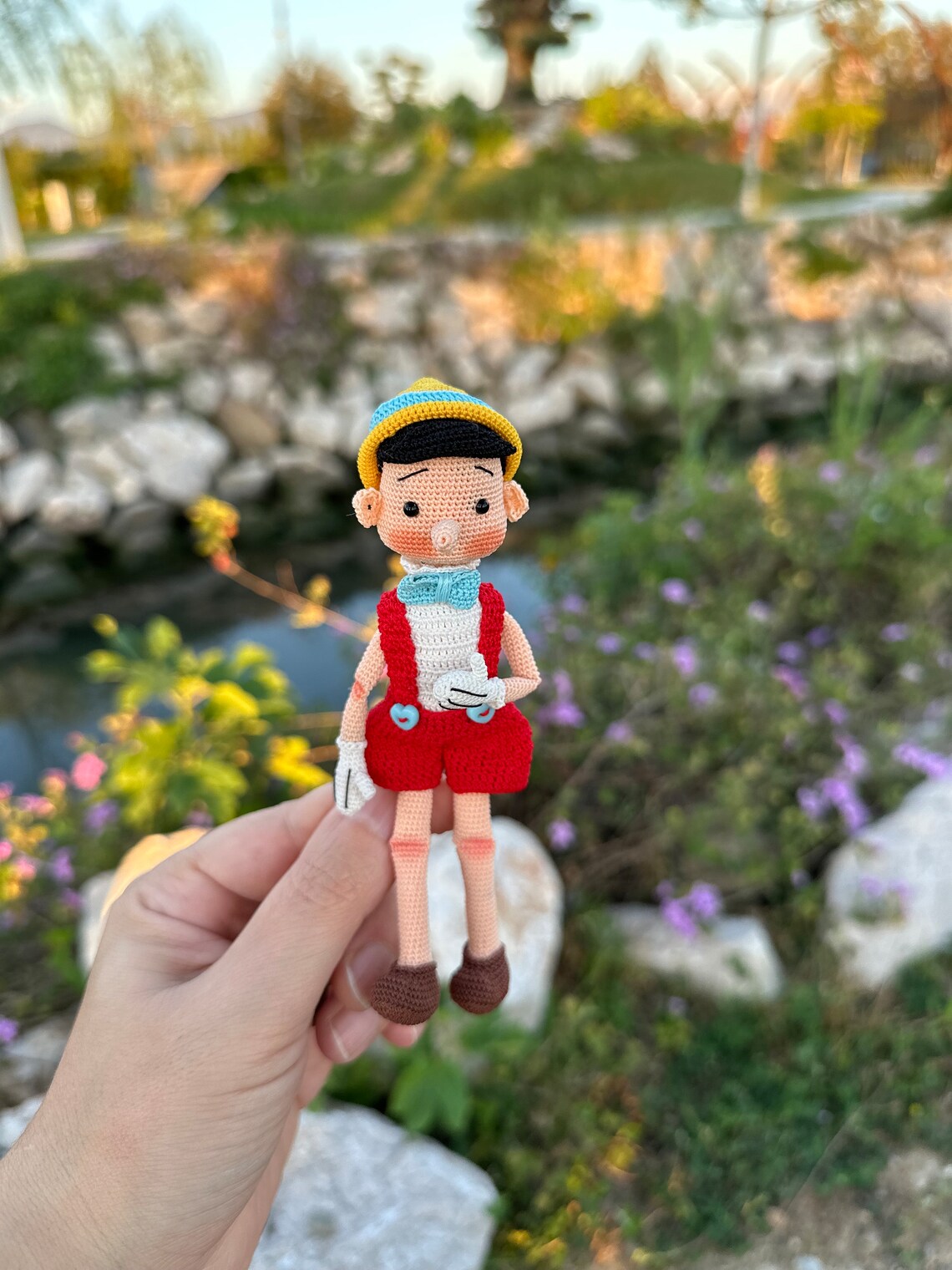 Crochet Miniature Pinocchio, Amigurumi Pinocchio, Character Doll, Art ...