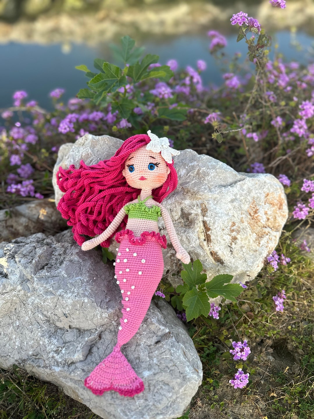 Crochet Mermaid Doll, Doll for Sale, Handmade Mermaid Doll Finished - Etsy