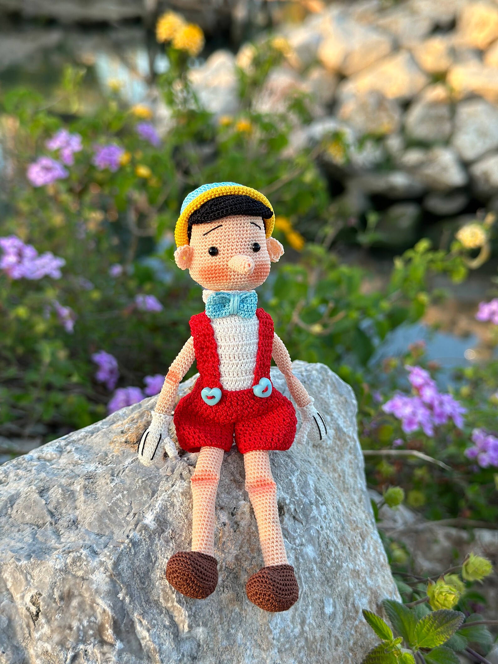 Crochet Miniature Pinocchio, Amigurumi Pinocchio, Character Doll, Art ...