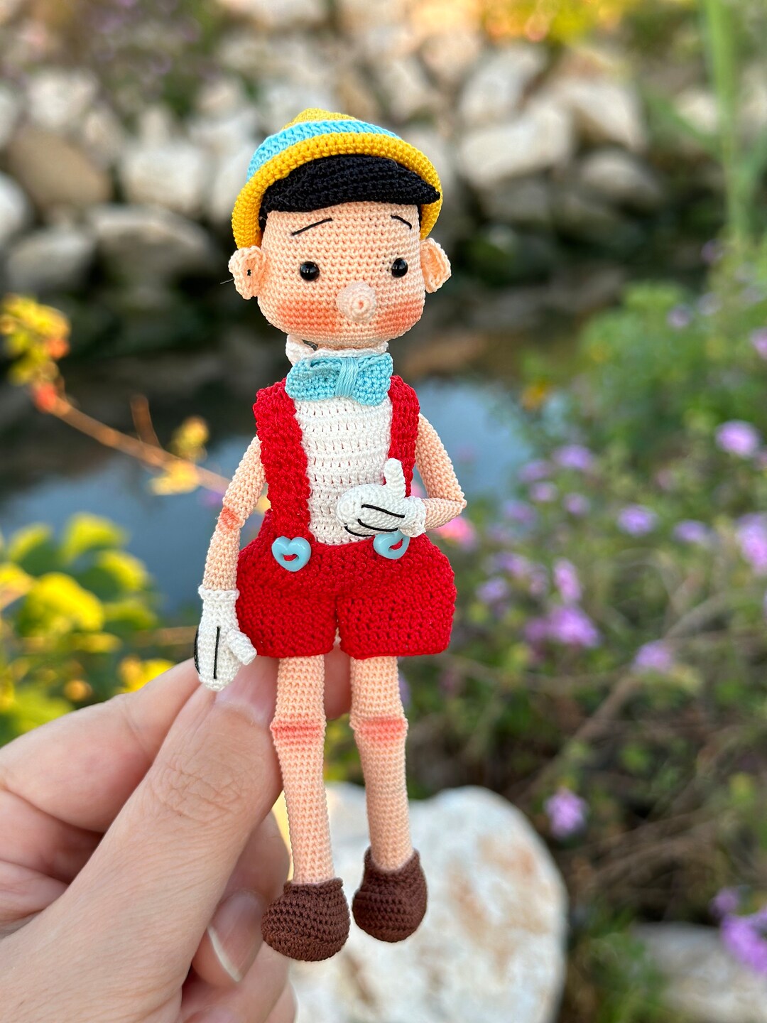 Crochet Miniature Pinocchio, Amigurumi Pinocchio, Character Doll, Art ...