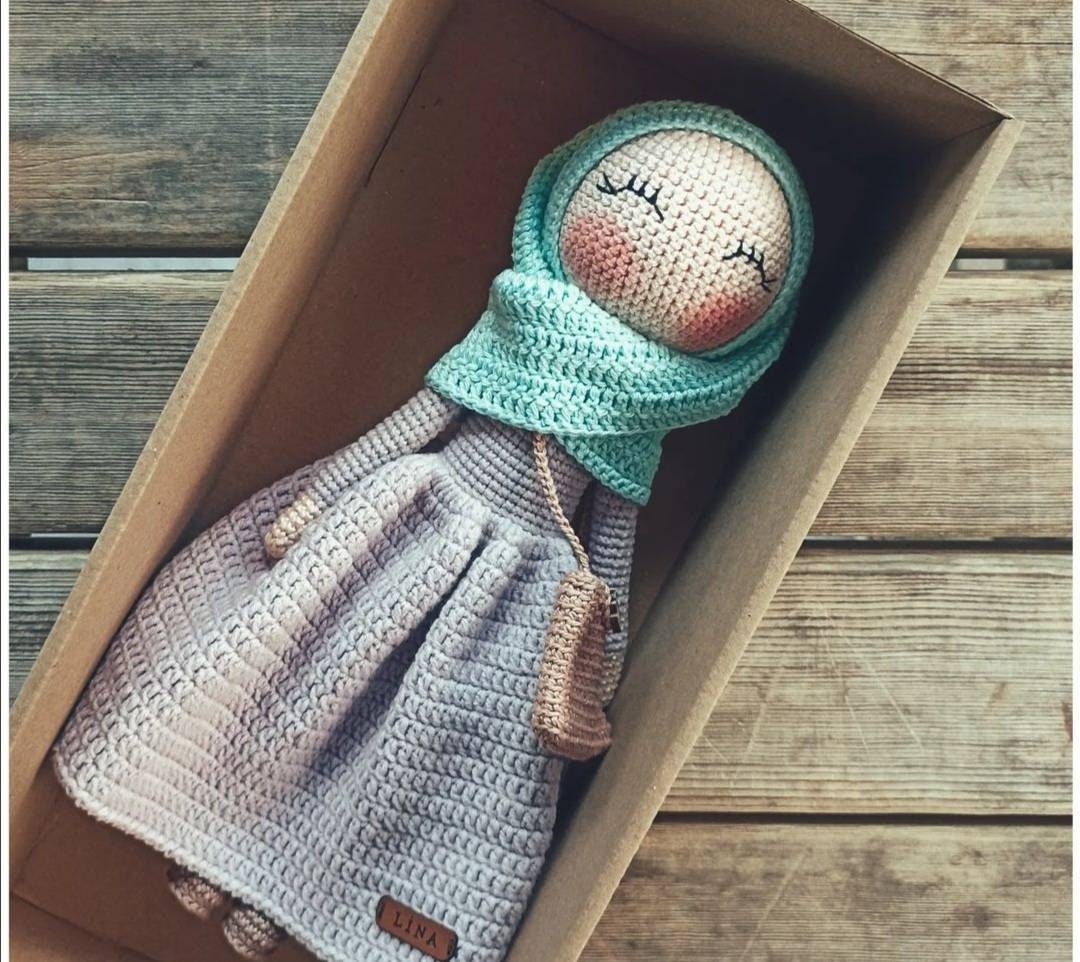 Crochet Palestine Doll, Hijab Doll, Amigurumi Muslim Doll, Crochet ...