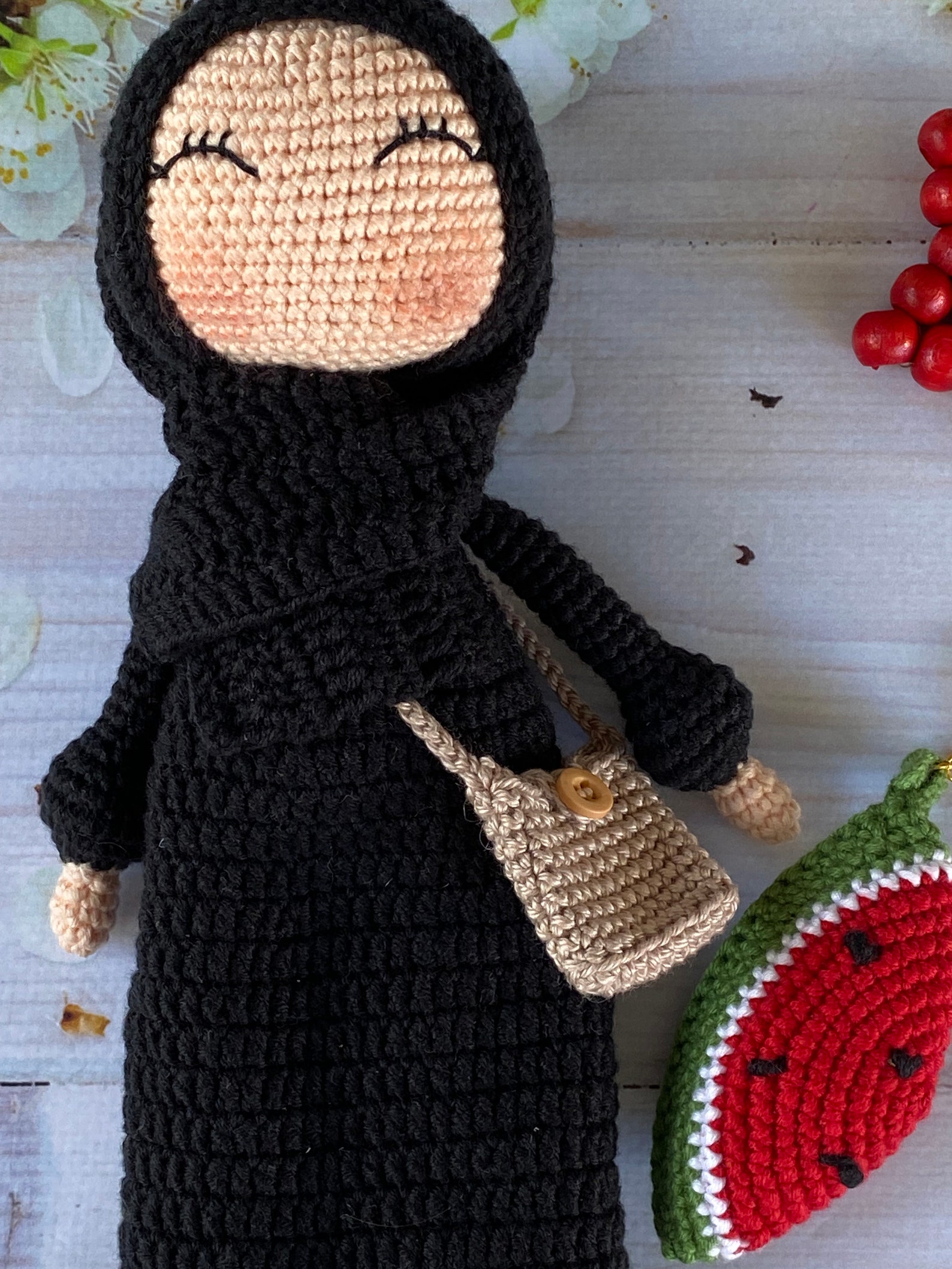 Crochet Hijab Doll, Crochet Palestine Doll, Hijab Doll, Amigurumi ...