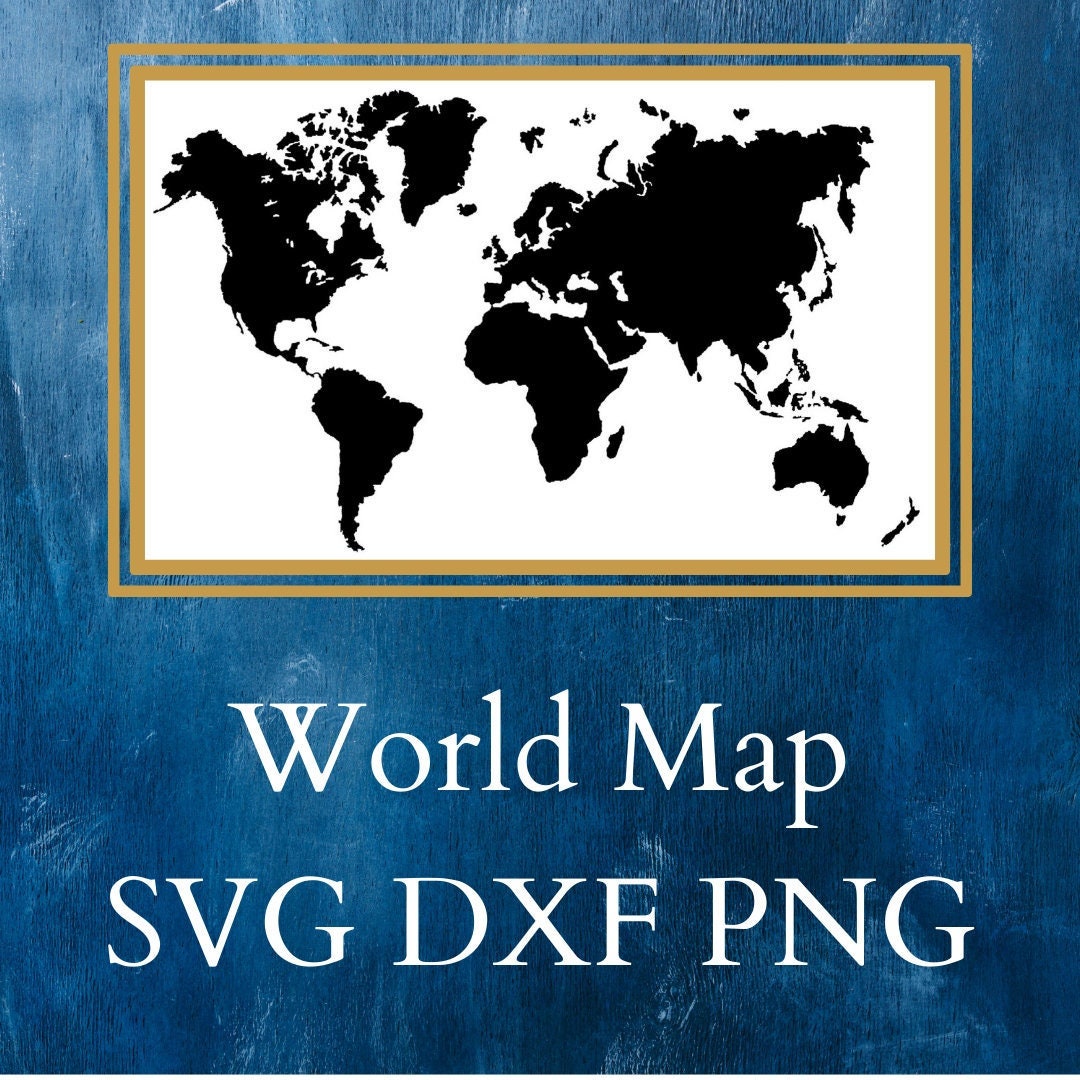 World Map SVG, Cut File, Digital Download, Cricket File, Glow Forge ...