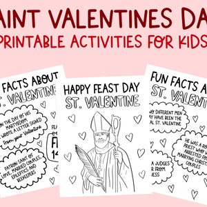 Saint Valentines Day Activity and Coloring Packet, Catholic Kids ...