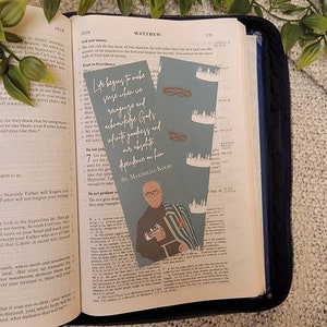 Catholic Saint Bookmarks: Inspirational Quote Bookmarks, Waterproof ...