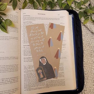 Catholic Saint Bookmarks: Inspirational Quote Bookmarks, Waterproof ...