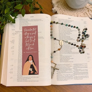 Catholic Saint Bookmarks: Inspirational Quote Bookmarks, Waterproof ...