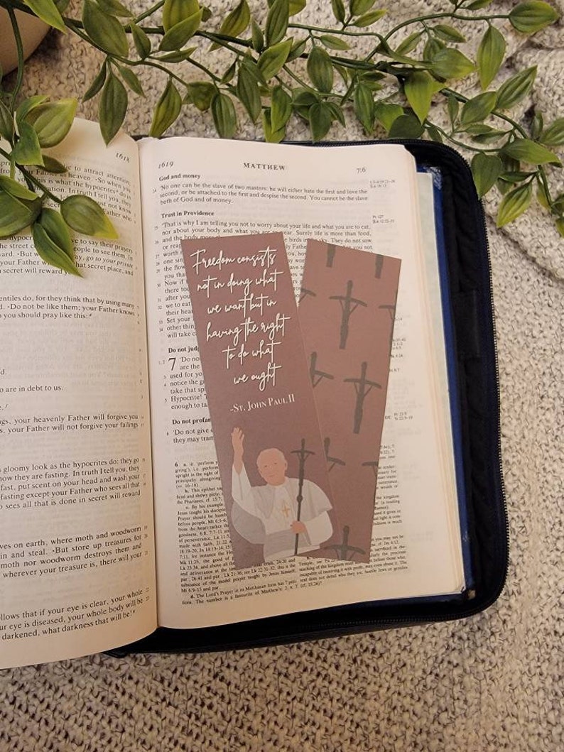 Catholic Saint Bookmarks: Inspirational Quote Bookmarks - Etsy