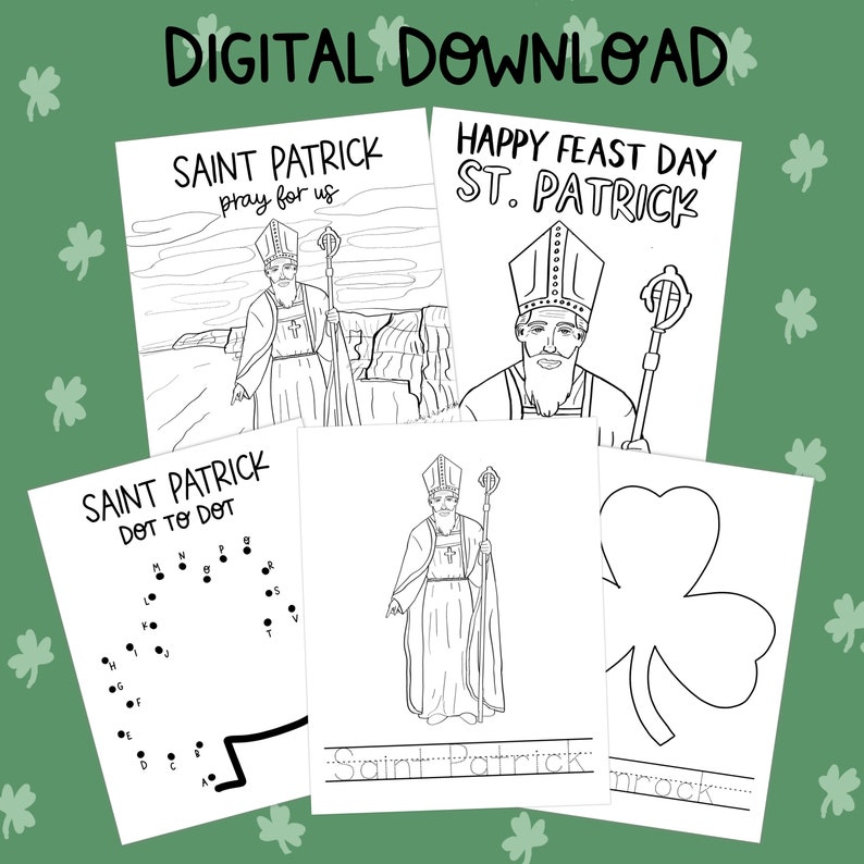 St. Patrick Activity Pages for Kids, Saint Patrick, St. Patrick ...