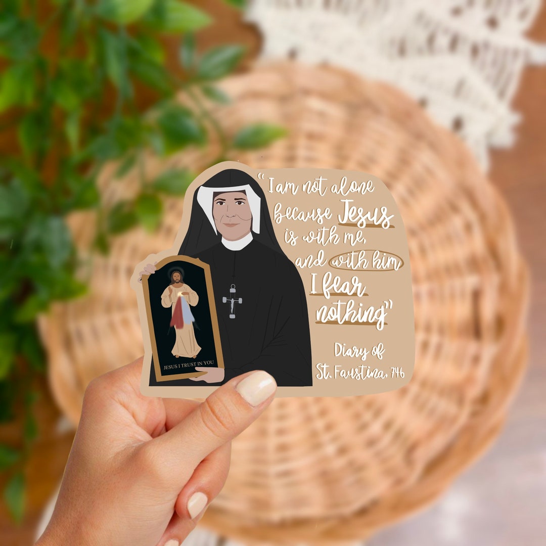 Catholic Saint Stickers: Saint Faustina, Catholic Christmas Gifts ...