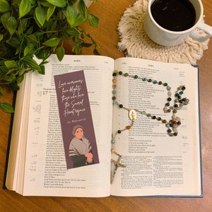 Catholic Saint Bookmarks: Inspirational Quote Bookmarks, Waterproof ...