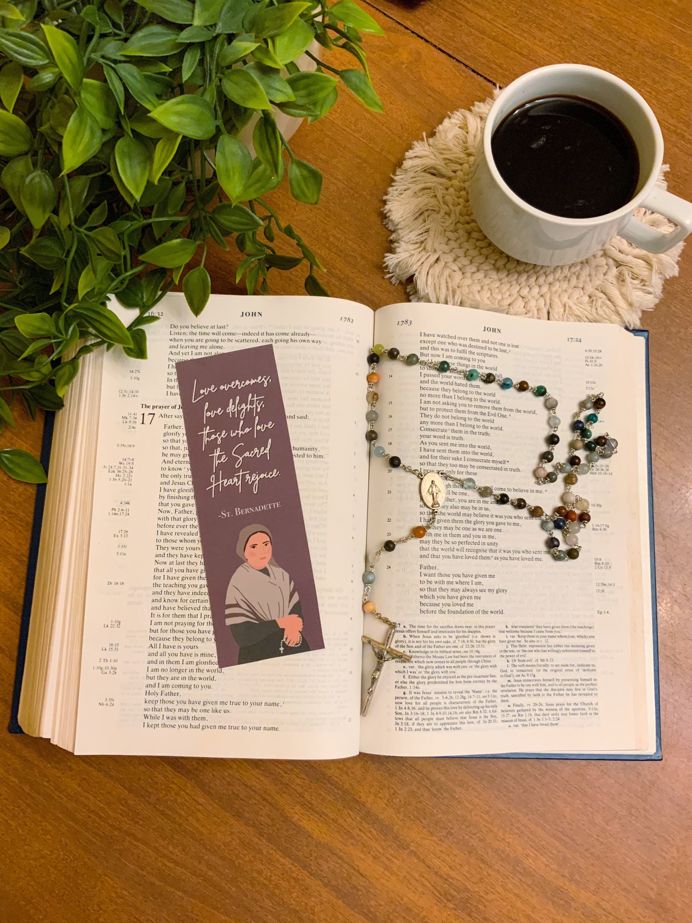 Catholic Saint Bookmarks: Inspirational Quote Bookmarks - Etsy