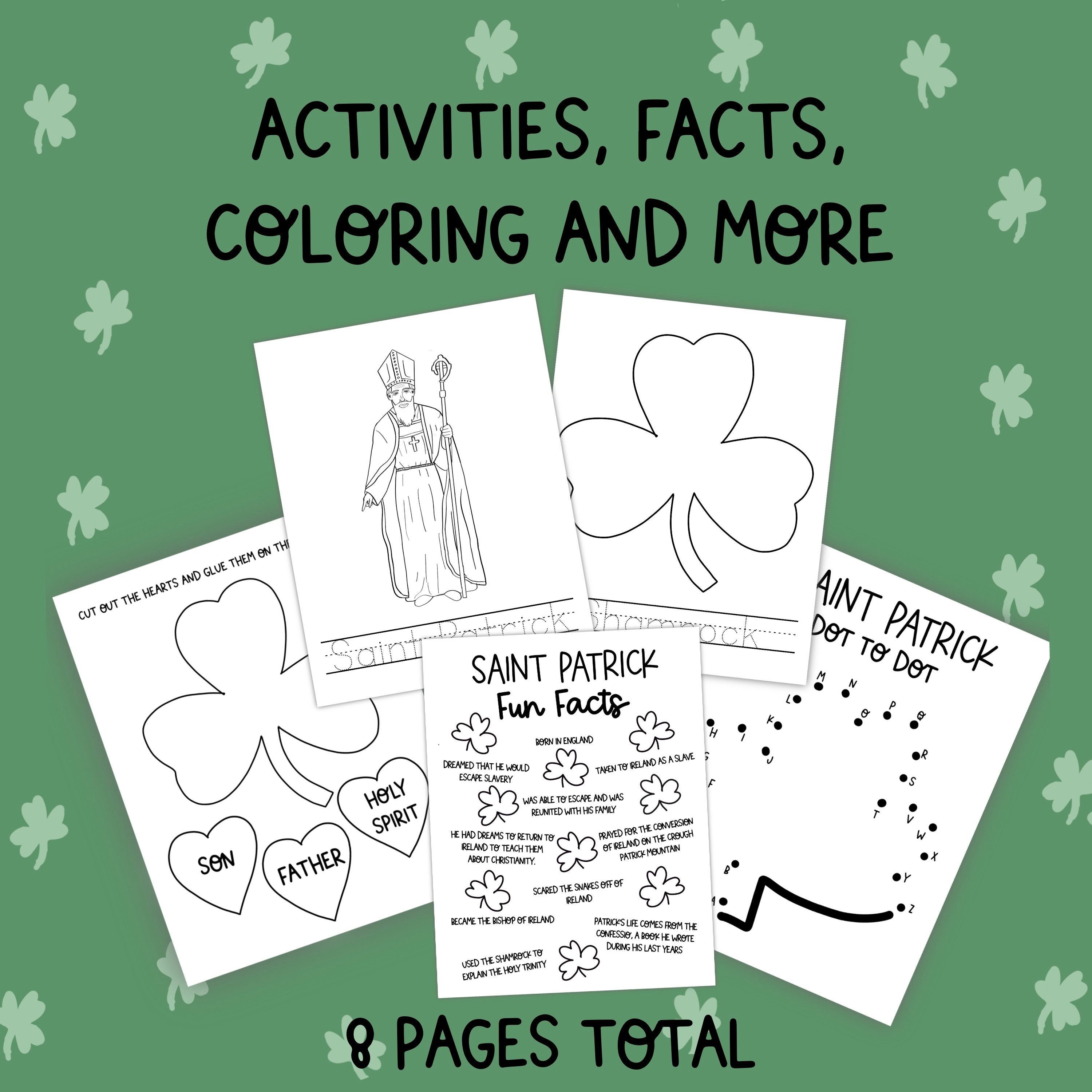 St. Patrick Activity Pages for Kids, Saint Patrick, St. Patrick ...