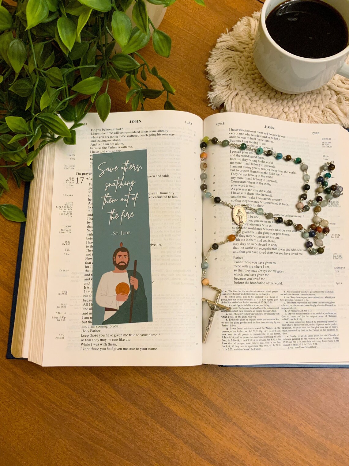 Catholic Saint Bookmarks: Inspirational Quote Bookmarks, Waterproof ...