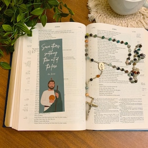 Catholic Saint Bookmarks: Inspirational Quote Bookmarks, Waterproof ...