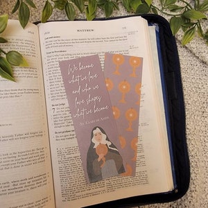 Catholic Saint Bookmarks: Inspirational Quote Bookmarks, Waterproof ...