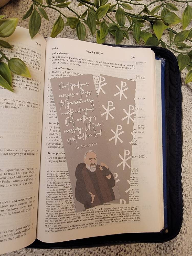 Catholic Saint Bookmarks: Inspirational Quote Bookmarks, Waterproof ...