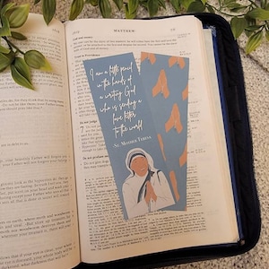 Catholic Saint Bookmarks: Inspirational Quote Bookmarks, Waterproof ...