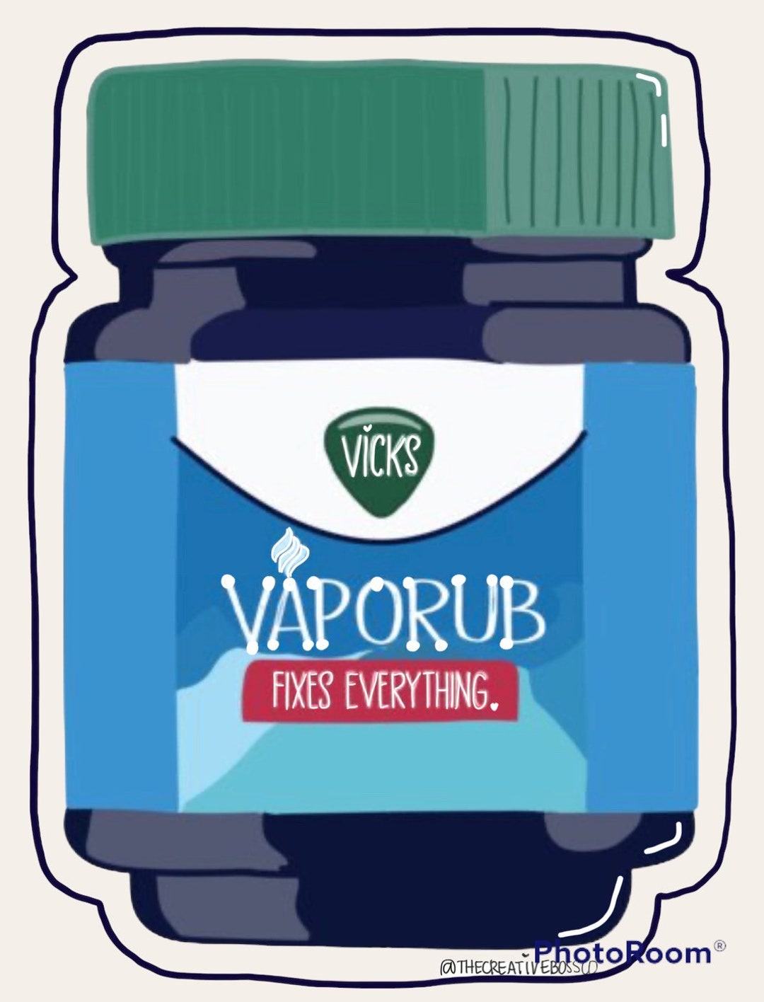 Vapor Rub Vinyl Sticker - Etsy