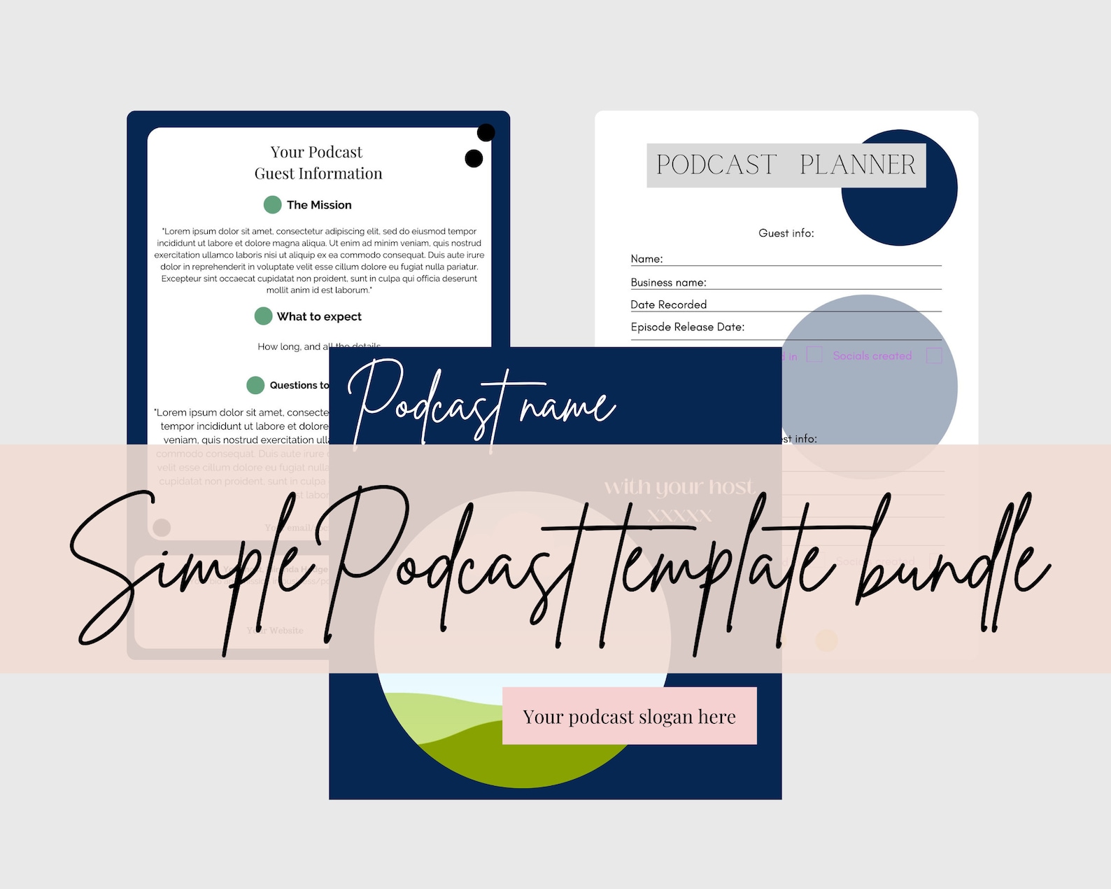 Canva DIY Podcast Template Bundle - DIY Canva Templates, Podcast Logo ...