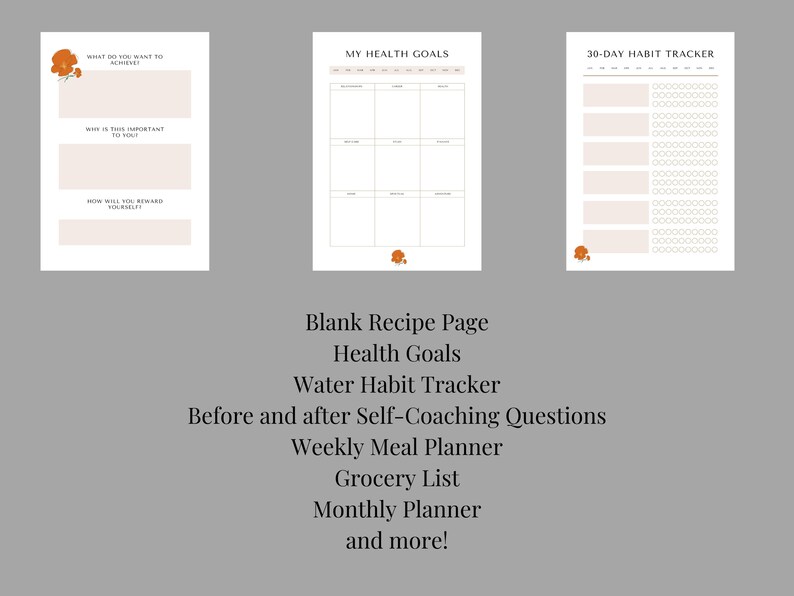 Printable Healthy Habits Planner - Etsy