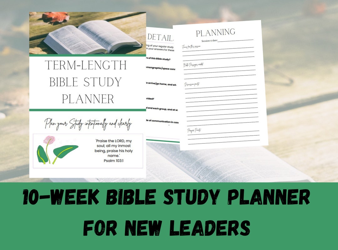Bible Study Planner Printable (term Length) - Earthy Green - Etsy