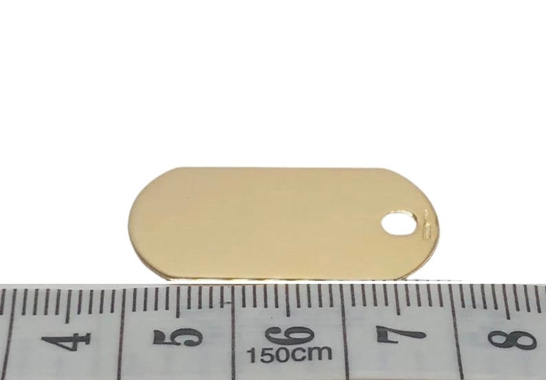 18k Gold Military Dog Tag - Etsy