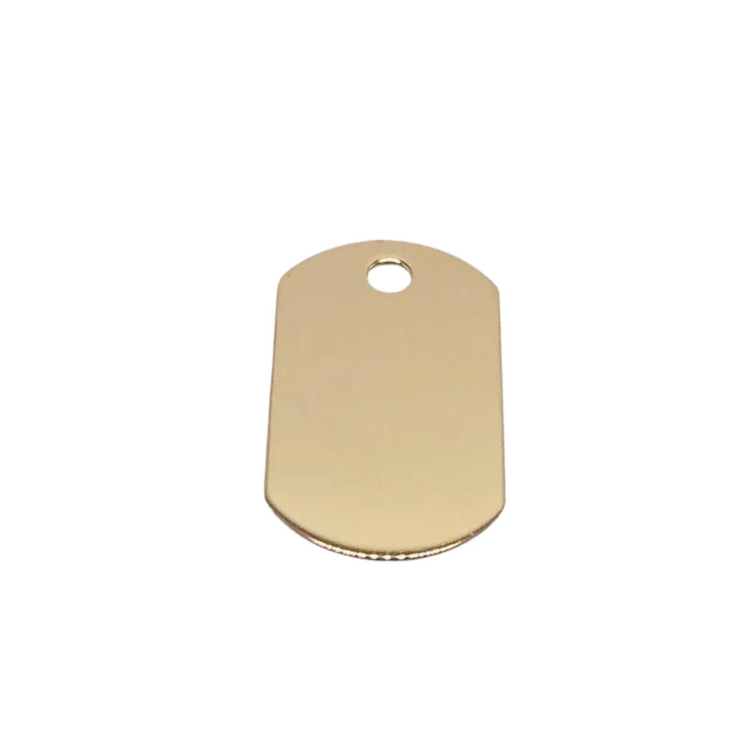 18k Gold Military Dog Tag - Etsy