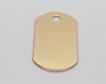 18k Military Dog Tag - Etsy