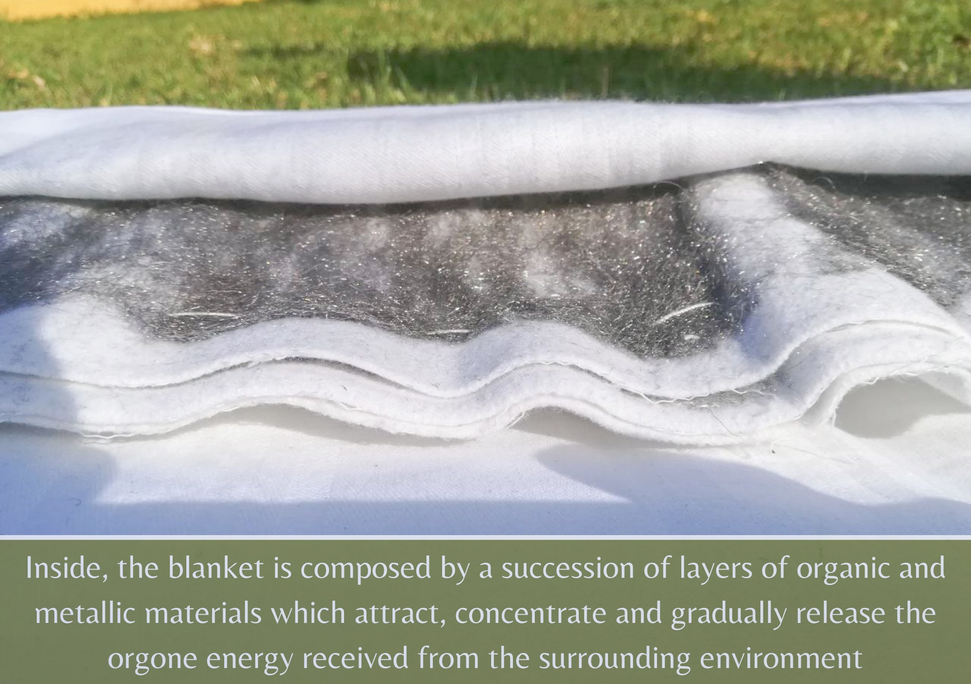 Orgone Blanket 3 Layers, 80 Cm X 50 Cm, Colour White Healing and ...