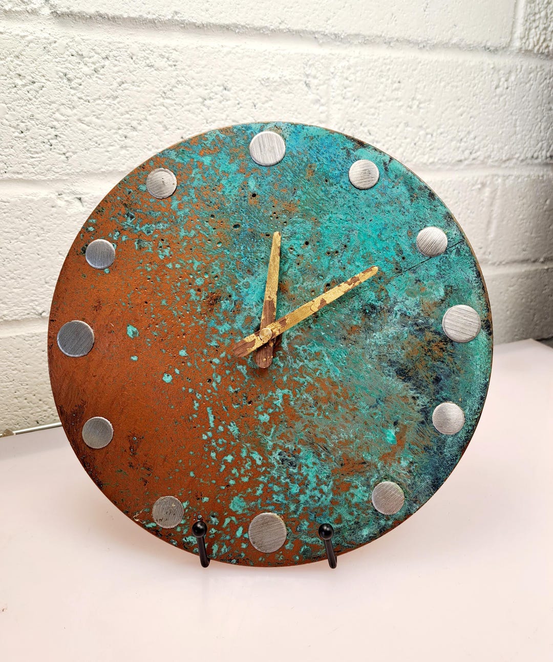 Wall Clock - Copper Patina Concrete - Modern Wall Clock - Contemporary ...