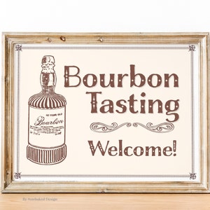 Bourbon Tasting Poster - Bourbon Tasting Welcome Sign - Bourbon Tasting ...