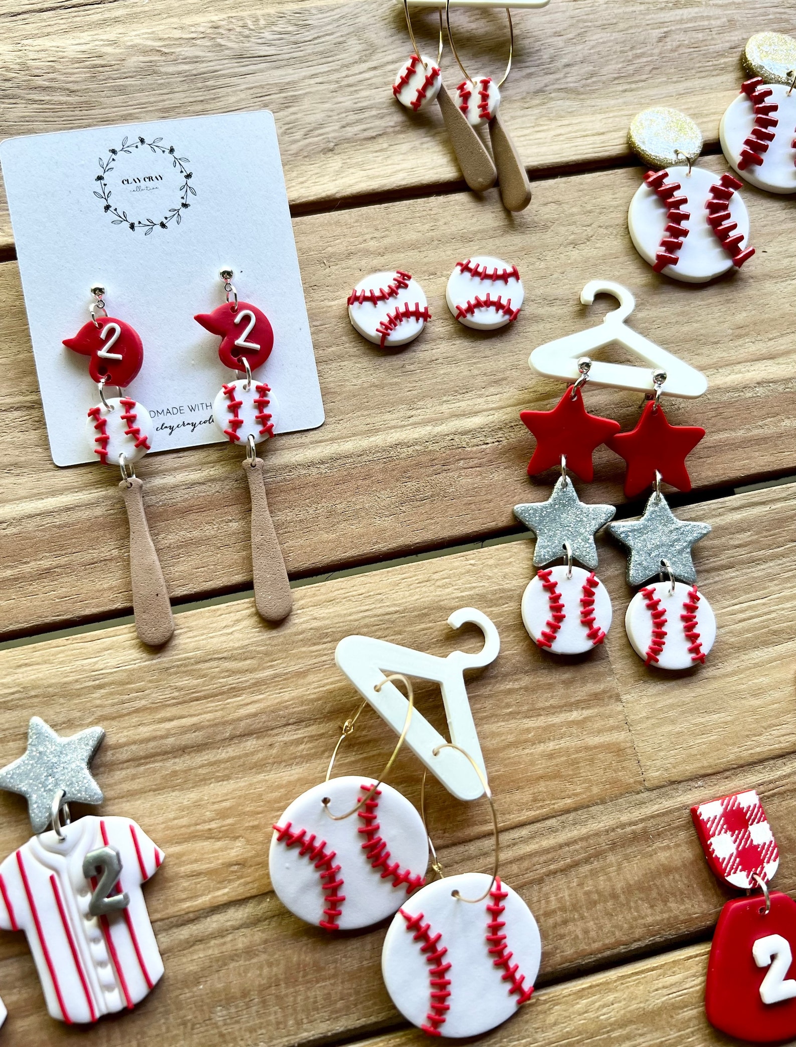 Custom Baseball Helmet W Bat Polymer Clay Baseball Dangles - Etsy