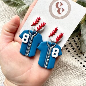 Custom Baseball Jersey Chunky Dangle | Baseball Jersey Earrings ...