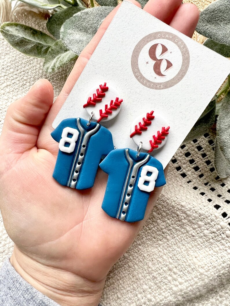 Custom Baseball Jersey Chunky Dangle Baseball Jersey - Etsy