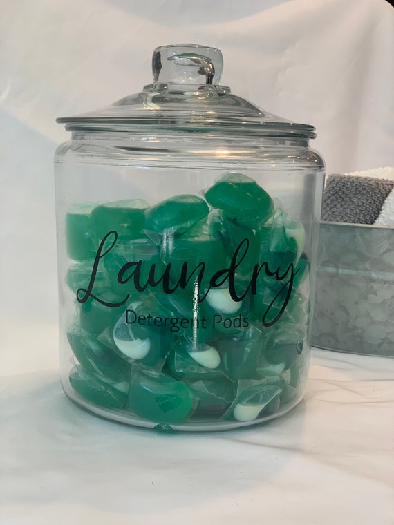 Laundry Collection Gallon Clear Glass Refillable Laundry - Etsy