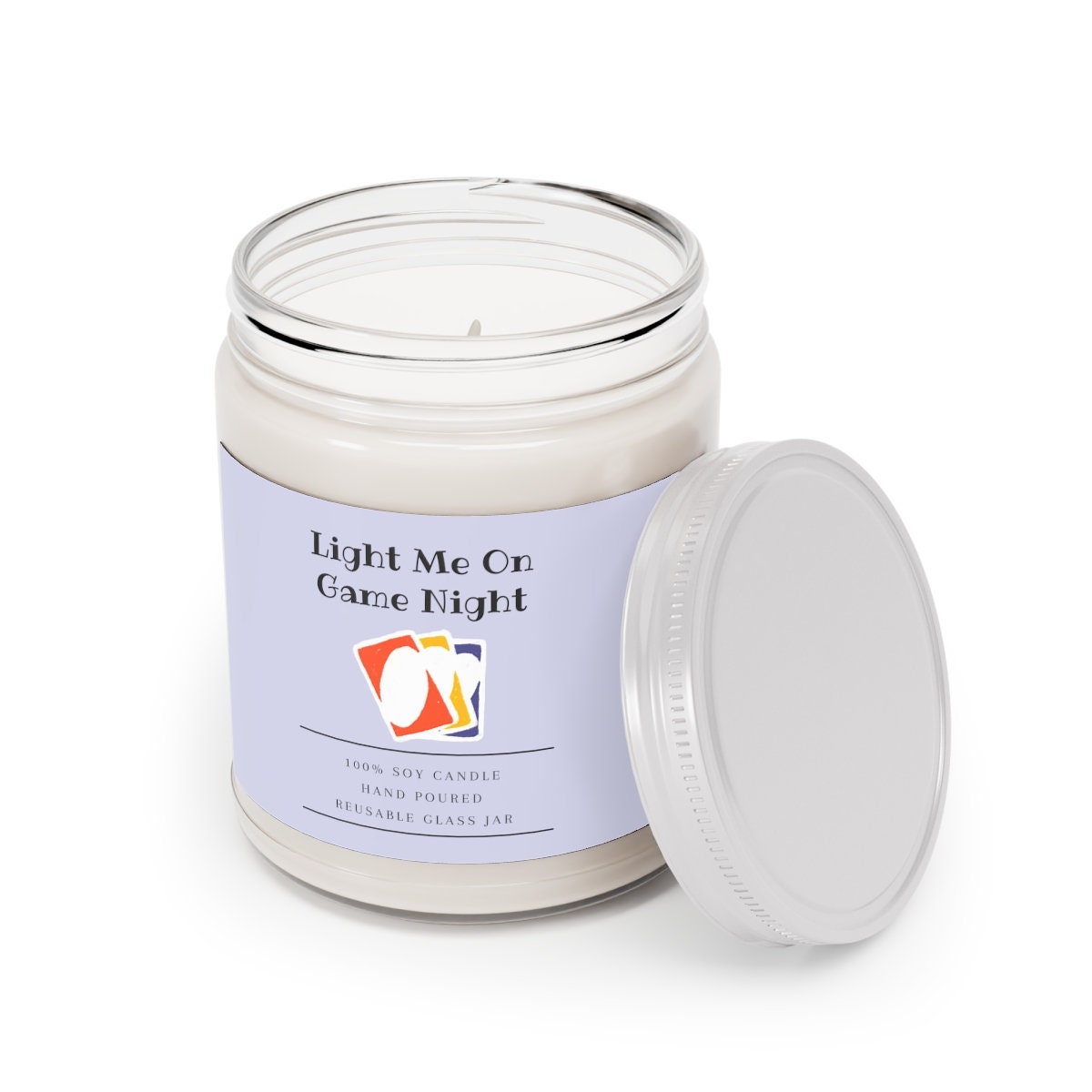 Game Night Cards 9oz Purple Candle Board Games Gamer - Etsy