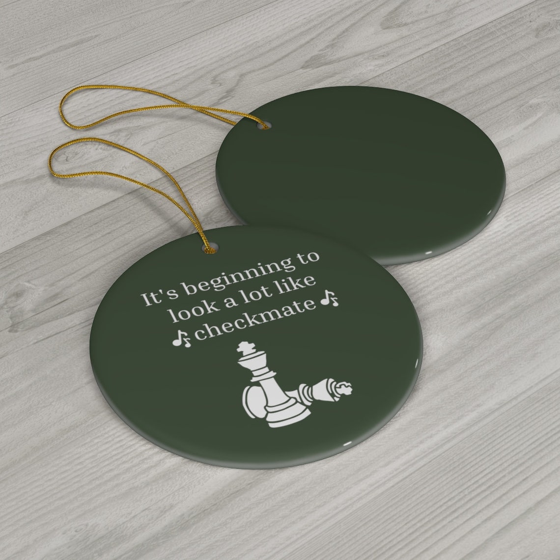 Checkmate Chess Ornament - Chess Christmas - Chess Gift - Chess Present ...
