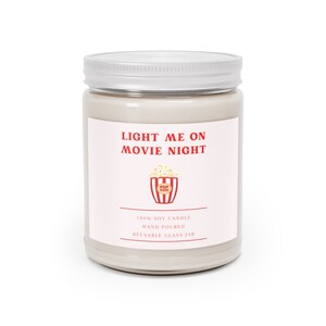 Movie Night 9oz Candle Movie Gift Movie Present Movie Lover Film ...