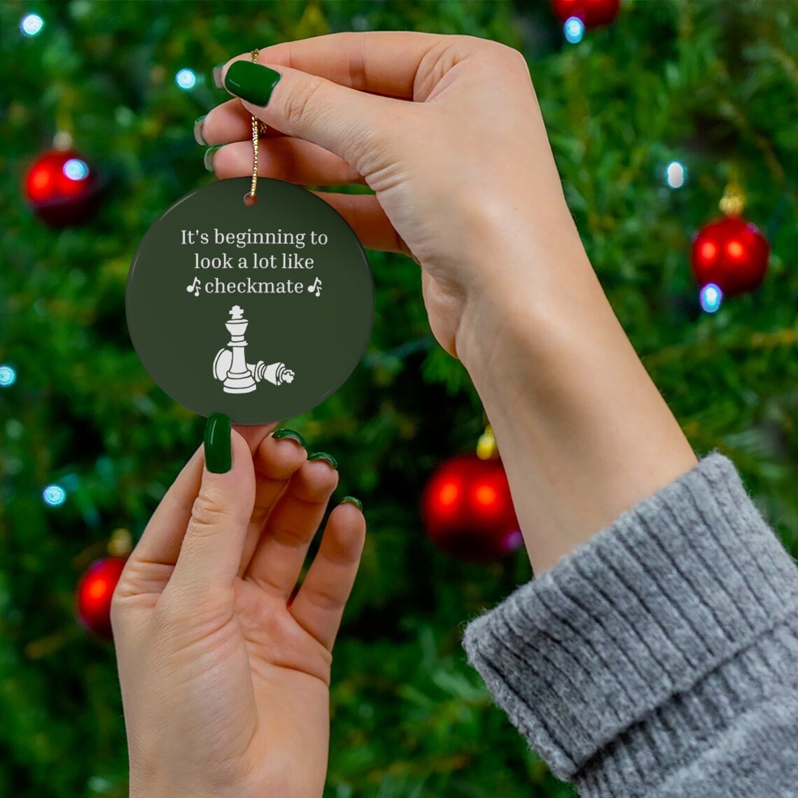 Checkmate Chess Ornament - Chess Christmas - Chess Gift - Chess Present ...